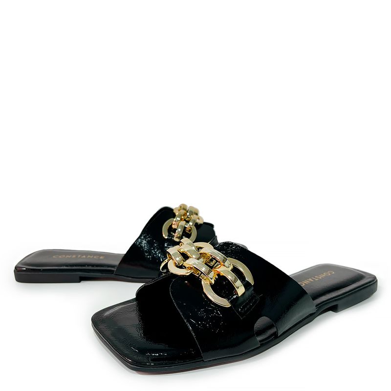 Rasteira Preta Corrente