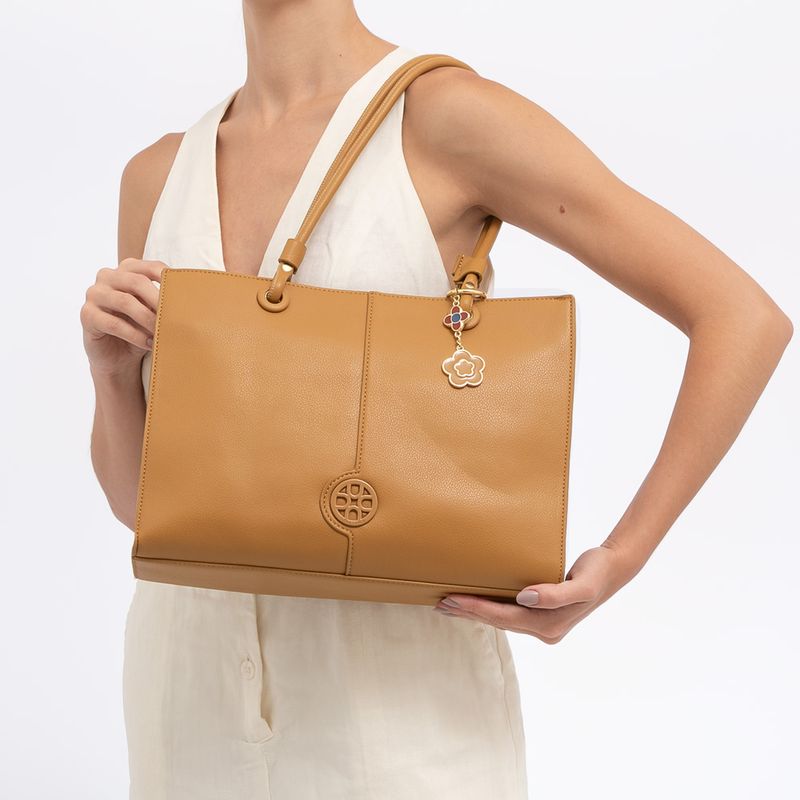 Bolsa Tote Monocromática Caramelo