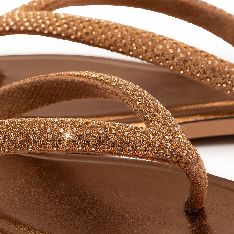 Chinelo Bronze Strass